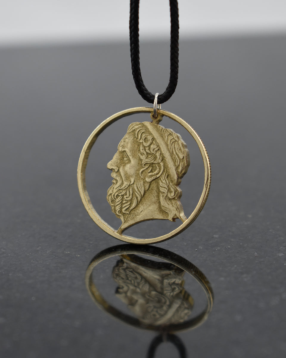 Greece - Homer Cut Coin Pendant – R&R Legacy Studio